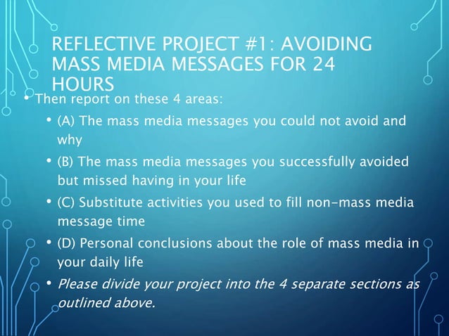 COMM 101-Reflective Project #1 | PPT