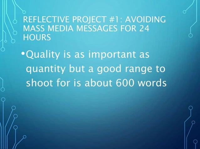 COMM 101-Reflective Project #1 | PPT