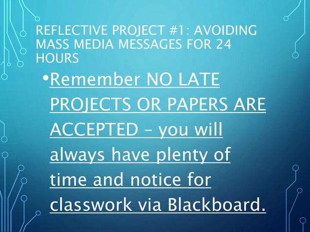 COMM 101-Reflective Project #1 | PPT