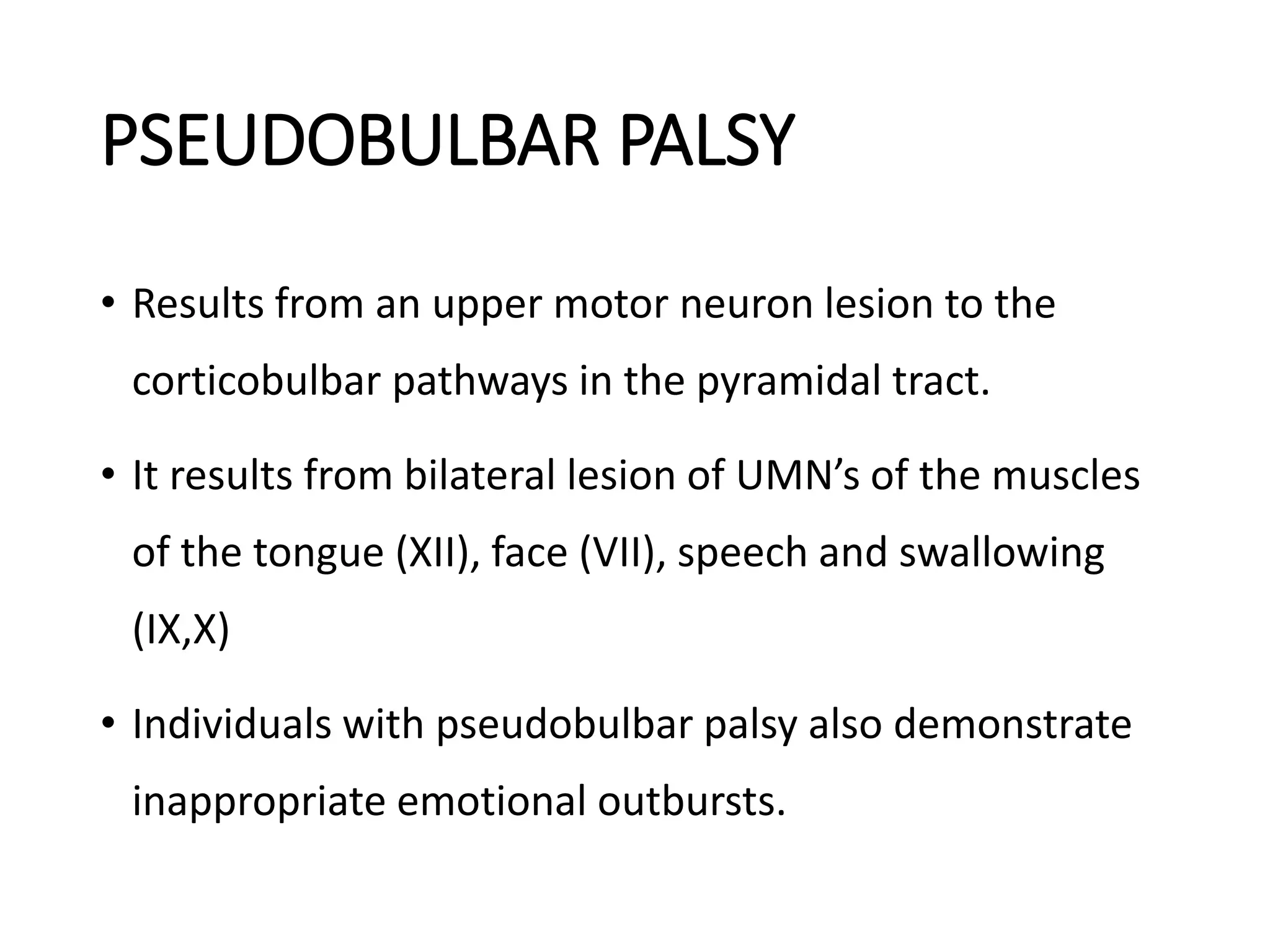 Upper Motor Neuron, Lower Motor Neuron and Brown Sequard Syndrome | PPTX
