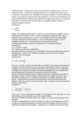 Um novo modelo de compressor de parafuso para a simulação do sistema de ...