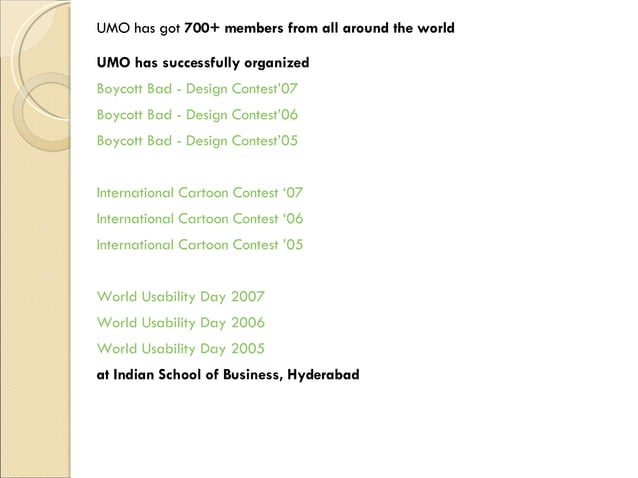 Umo For Publicity | PPT