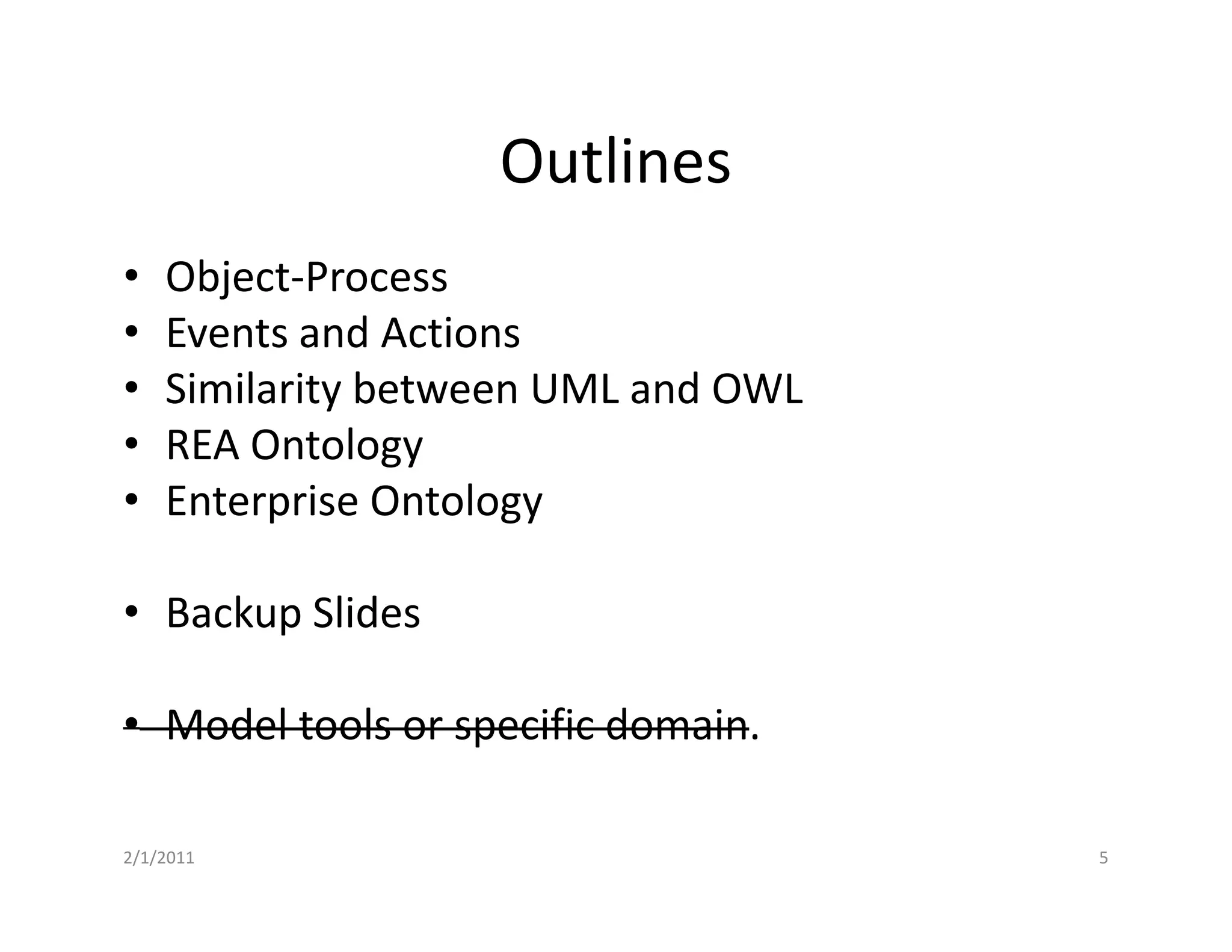 UML, OWL and REA based enterprise business model 20110201a | PDF ...