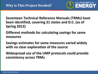 US Department of Energy's Uniform Methods Project | PPT