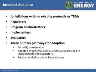 US Department of Energy's Uniform Methods Project | PPT
