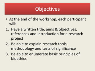 Introduction to Undergraduate Medical Research UMR 101 | PPTX