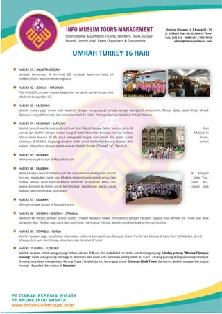 Umrah plus-turki-16-hari | PDF