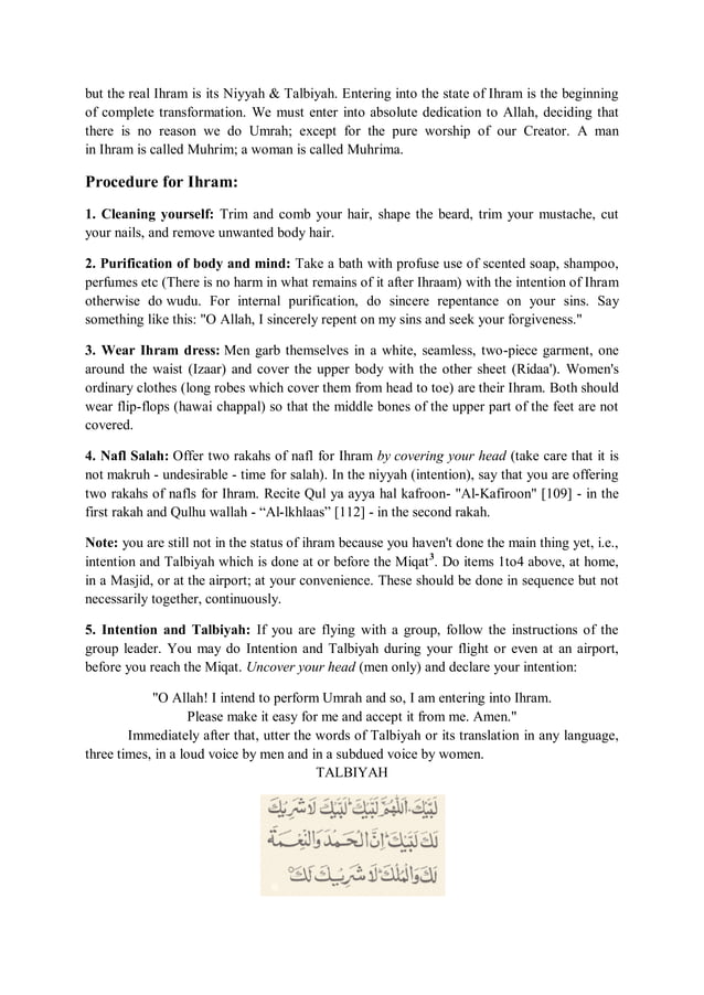 Brief Umrah Guide | PDF | Islam | Religion & Spirituality