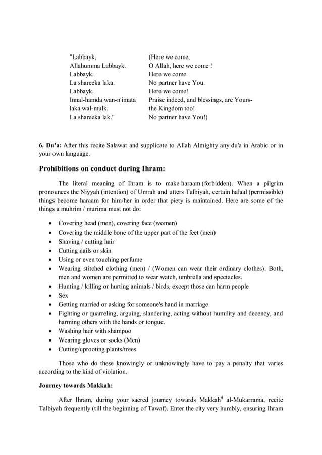 Brief Umrah Guide | PDF | Islam | Religion & Spirituality