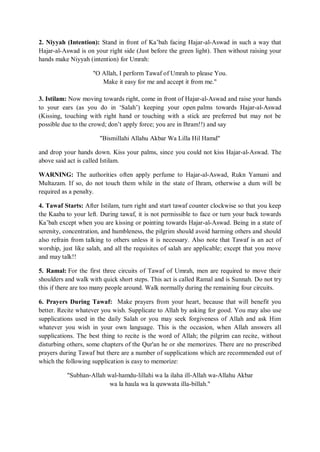 Brief Umrah Guide | PDF | Islam | Religion & Spirituality