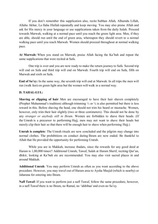 Brief Umrah Guide | PDF | Islam | Religion & Spirituality