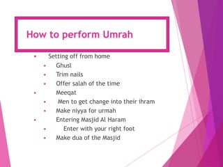 umrah procedure guide | PPT