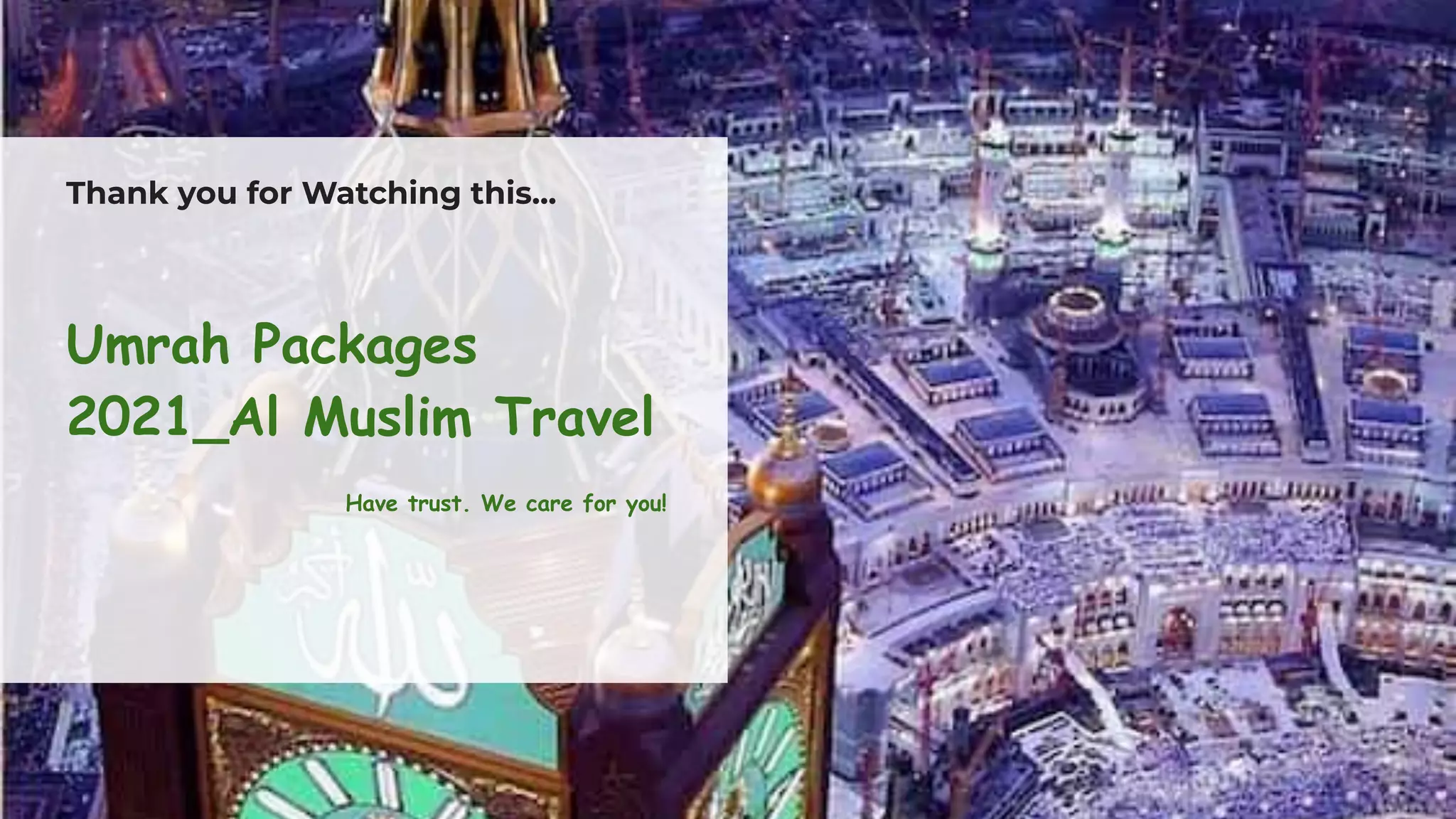 Umrah packages 2021 al muslim travel | PPT