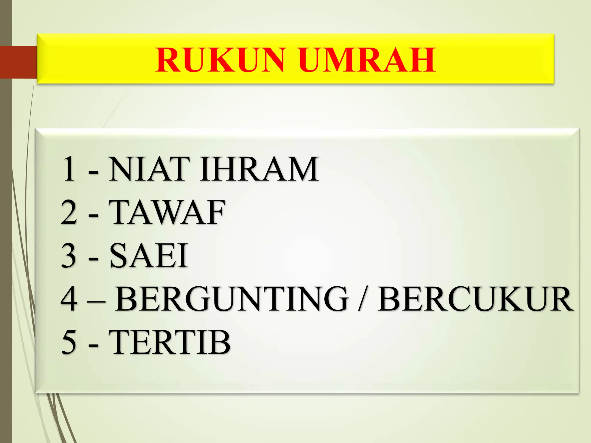 Slide Pelaksanaan Ibadah Umrah Ikut Tertib | PPTX