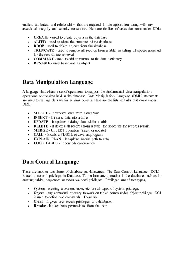 Introduction Of Database In Dbms Pdf 7549