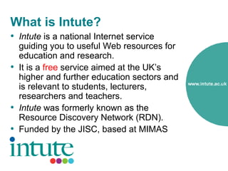 Umslg 07 Jw Intute | PPT