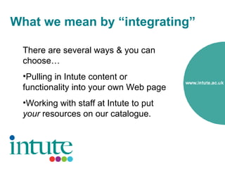 Umslg 07 Jw Intute | PPT