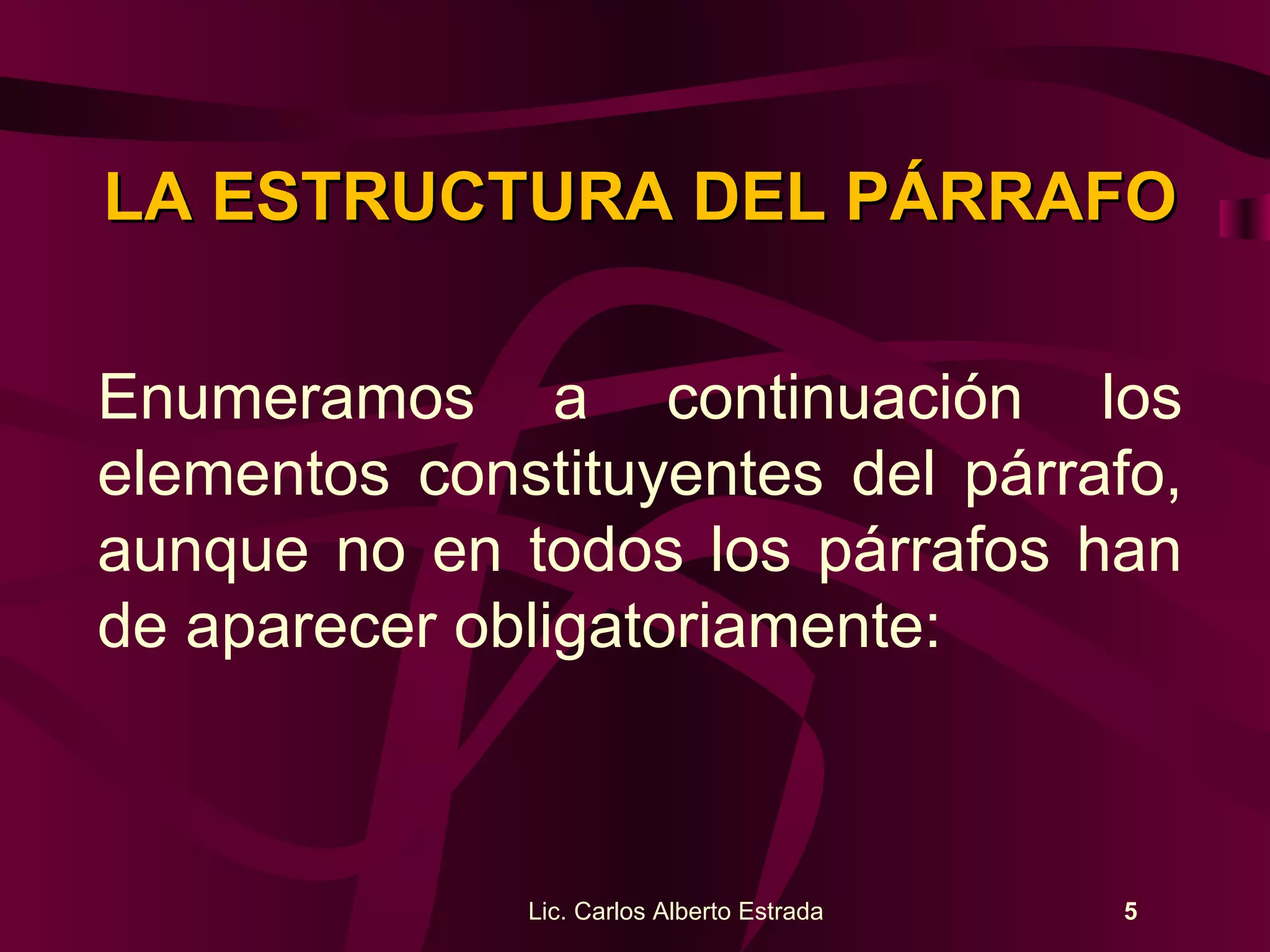 El parrafo y la comprensión lectora | PPT