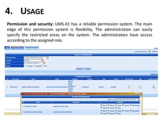 University Management System - UMS-X1 Technical Data | PPT