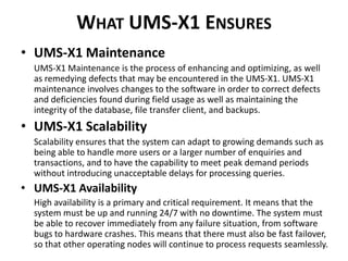 University Management System - UMS-X1 Technical Data | PPT