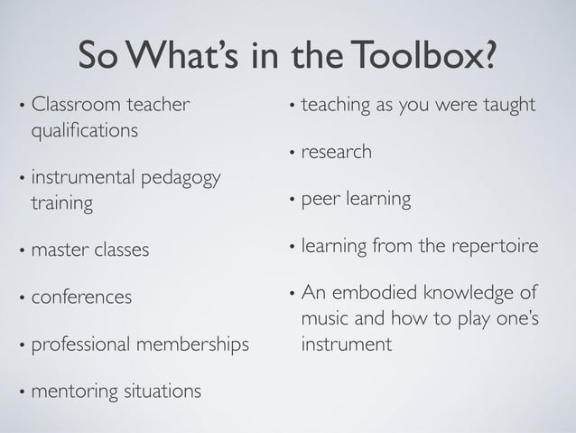 Instrumental Music Teachers' Acquisition of Expertise | PPT