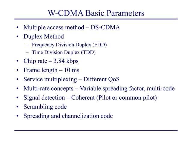 UMTS Channel Overview - Transport/logical | PPT