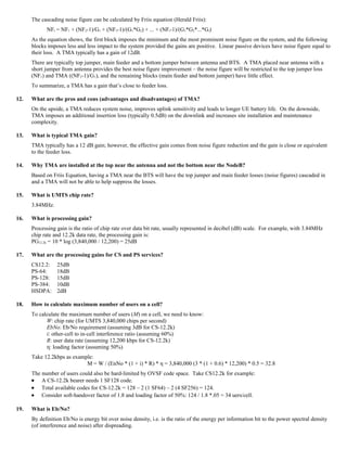Umts interview questions and answers | DOC