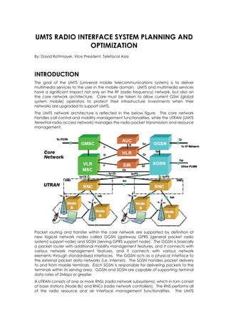 Umts Radio Interface System Planning And Optimization | PDF