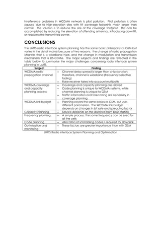 Umts Radio Interface System Planning And Optimization | PDF
