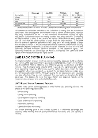 Umts Radio Interface System Planning And Optimization | PDF