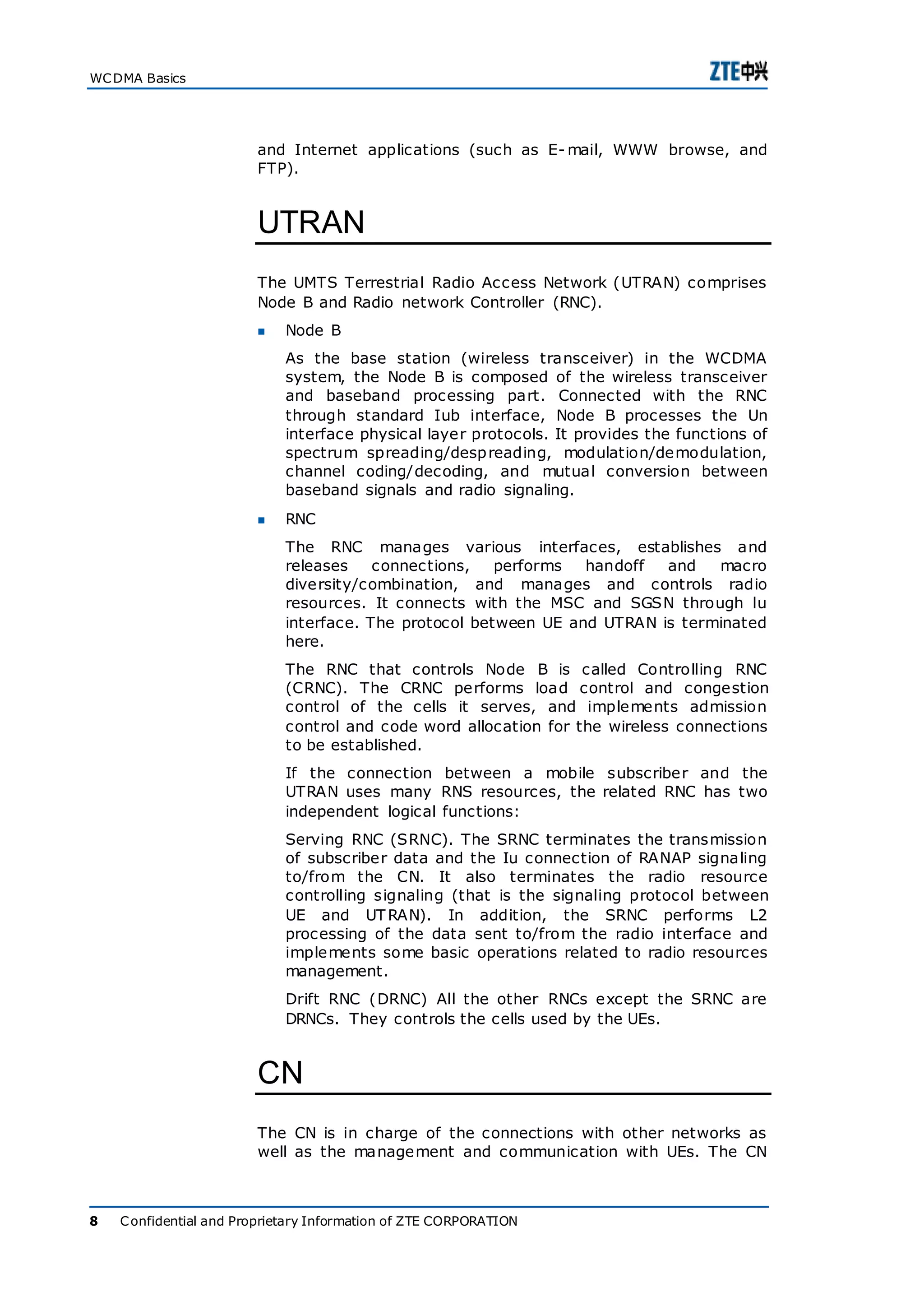 Umtsrns 101 wcdma basics | PDF