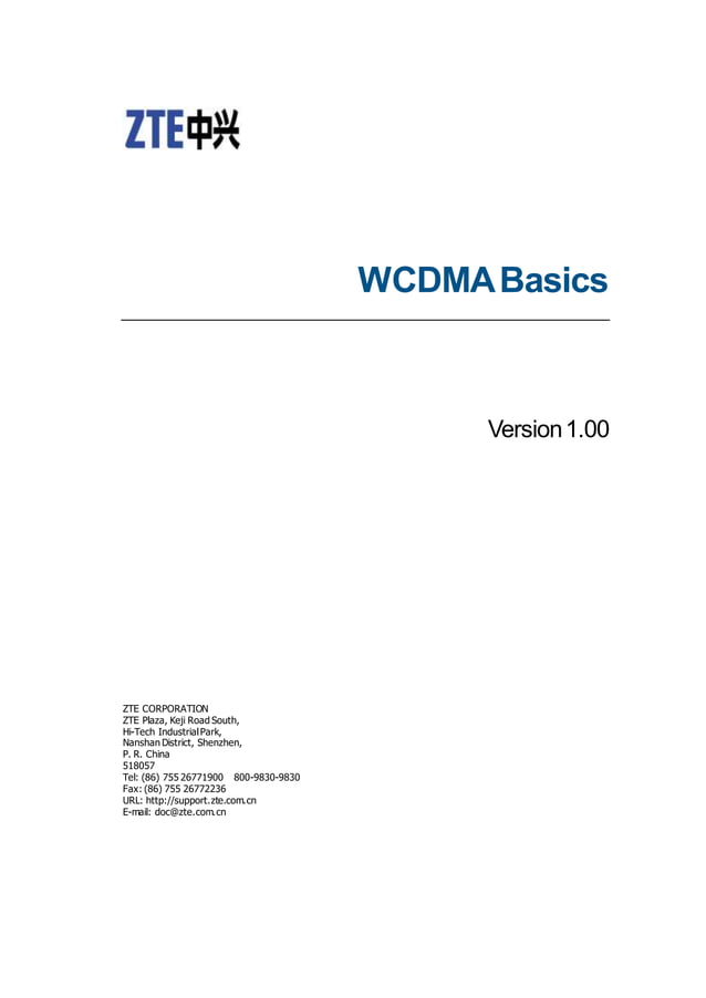 Umtsrns 101 wcdma basics | PDF