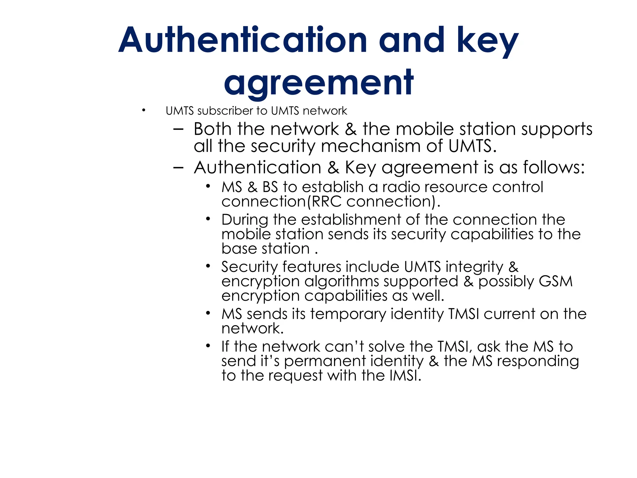 Umts Security Procedure Authentication And Key Procedure Ppt