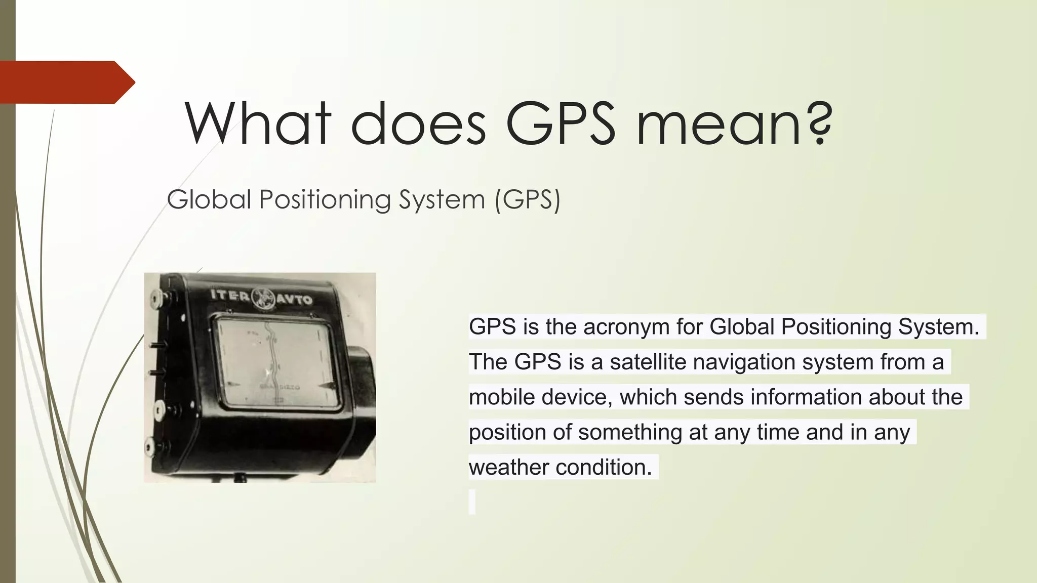 GPS | PPT