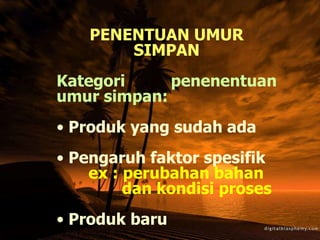 Umur simpan ssy 151228070955 | PPT