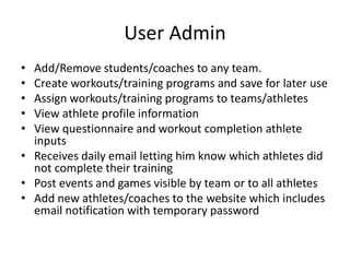 Training Programming Description- Afternoon Section | PPT