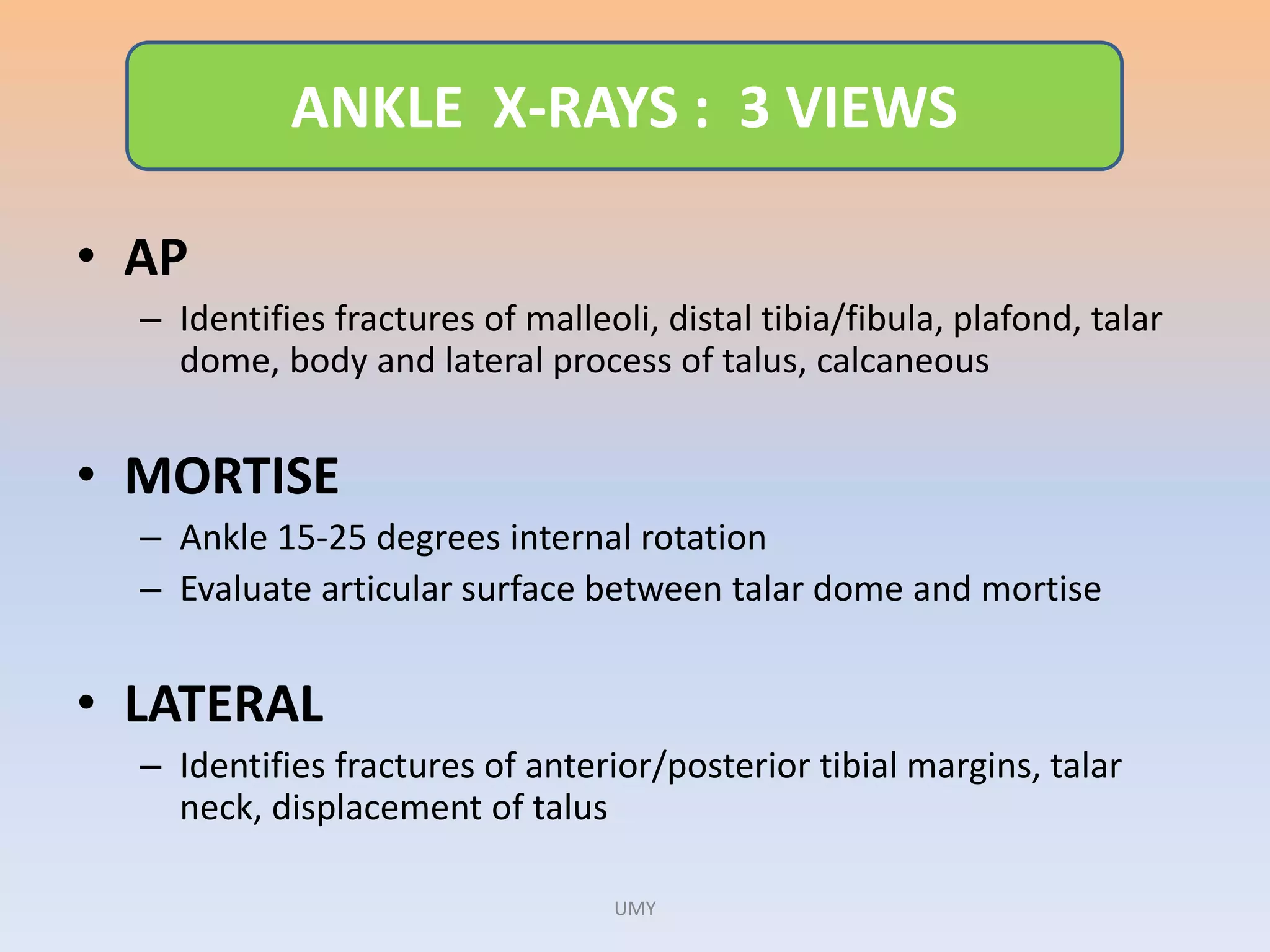 ANKLE FRACTURES | PPTX