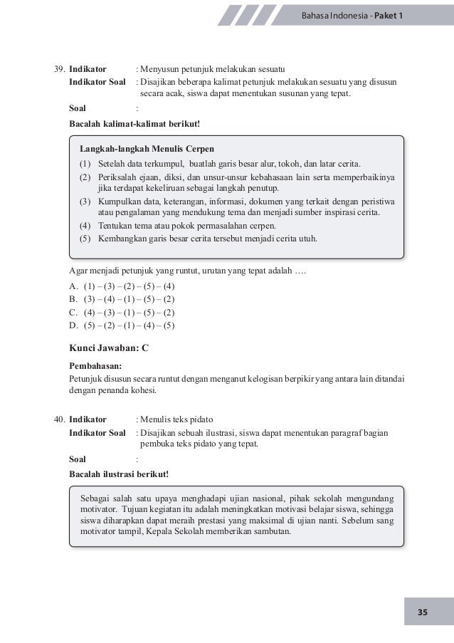 Contoh Soal Menyusun Kalimat Acak Bahasa Indonesia - Materi Belajar