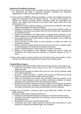 UN Use of Foreign Military Civil Defence Assets Ebola Response West ...