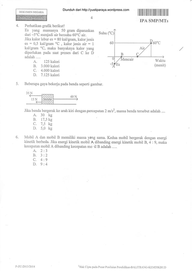 SOAL Un ipa-smp-mts-2014-kd-dampak-ketika-limbah | PDF