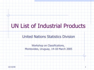 Un Product List | PPT