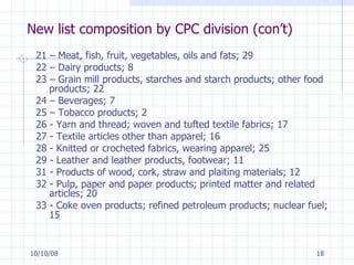 Un Product List | PPT