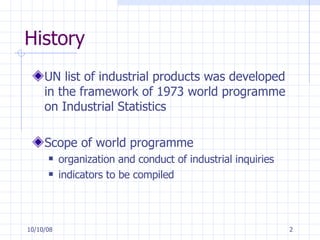 Un Product List | PPT
