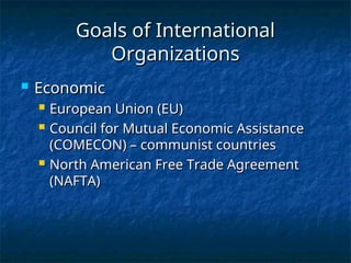 INTERNATIONAL ORGANISATIONS, AN INTRODUCTION | PPT