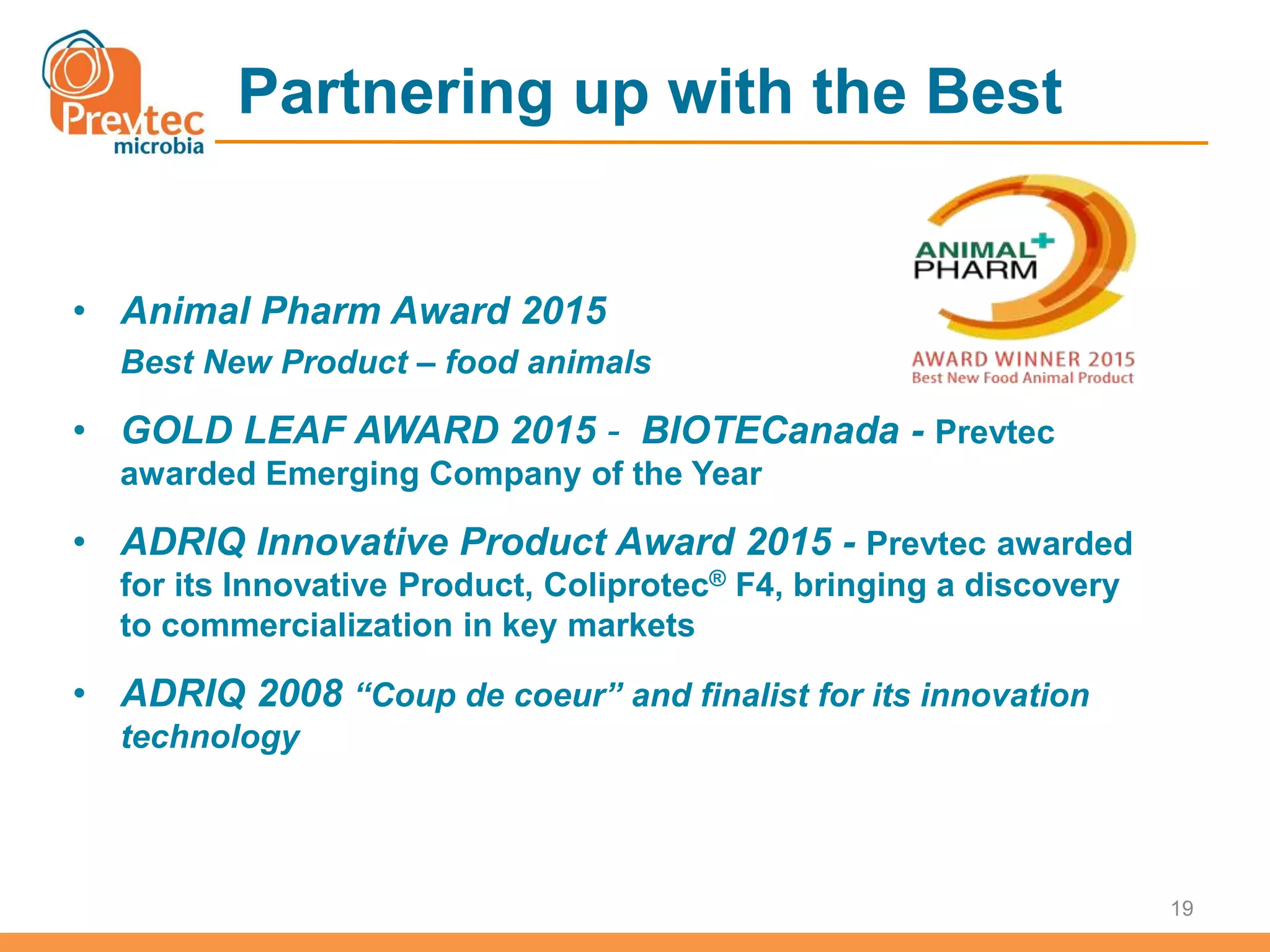 Michel Fortin, President & CEO, Prevtec Microbia | PPT