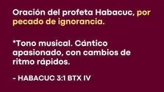 🛐 Una oración sobre Sigionot | Habacuc 3:1 | PDF