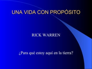 Una vida-con-proposito3819 | PDF