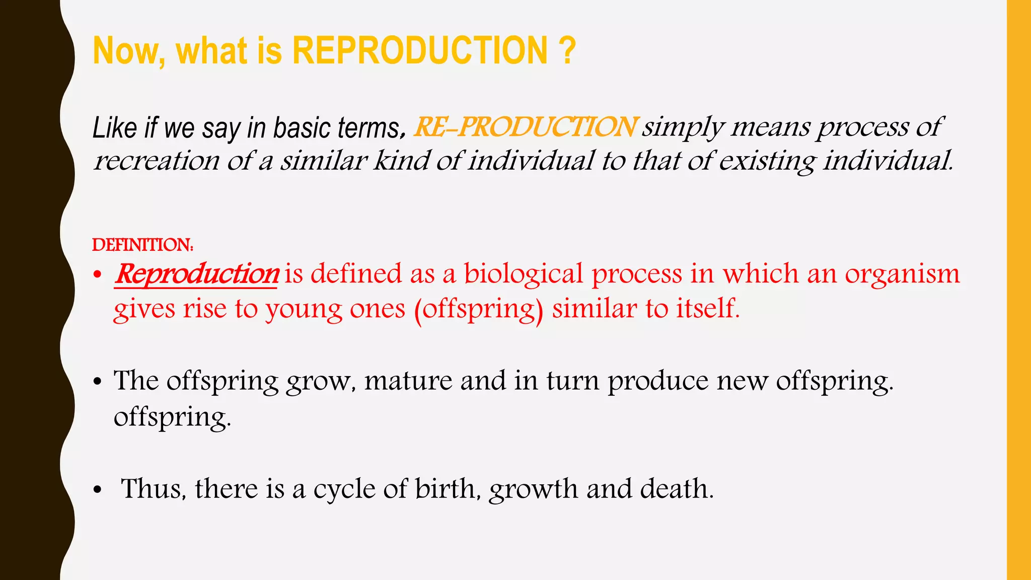 Introduction to reproduction in organisms class 12 cbse | PPTX