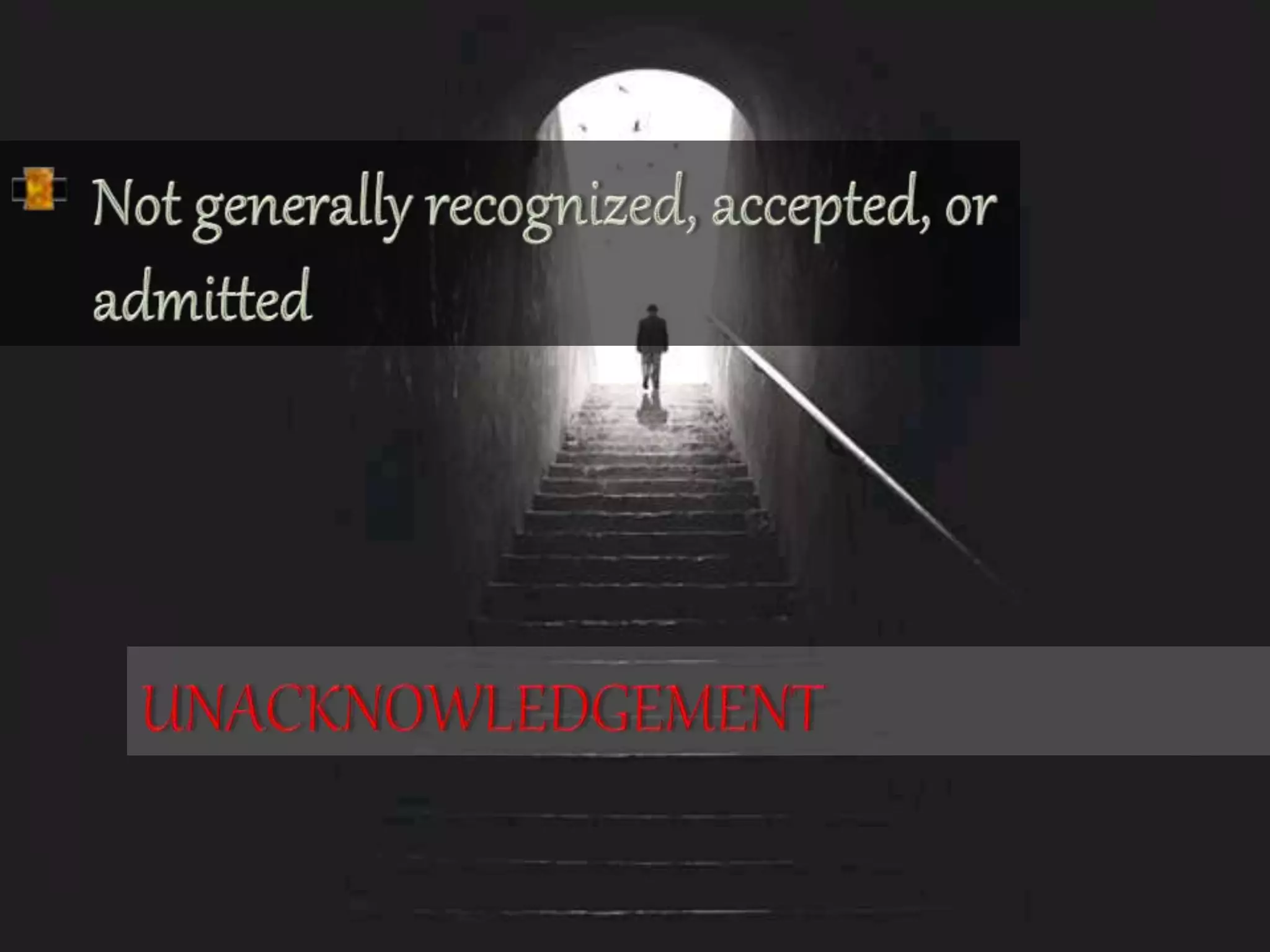 Unacknowledgement creative writing | PPTX