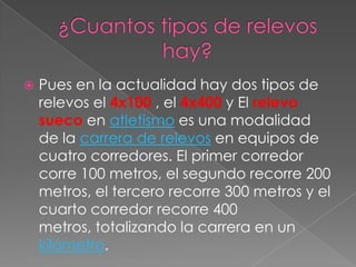 Una clase sobre los relevos | PPTX